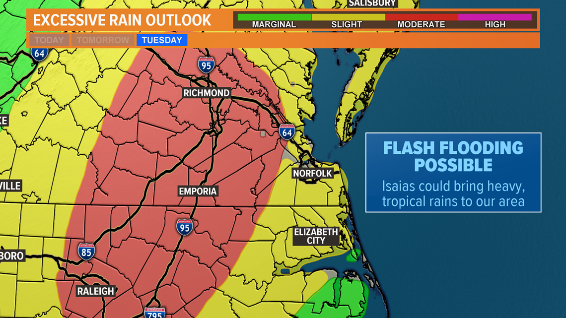 FORECAST: Attention turns to Isaias and its approach | 13newsnow.com
