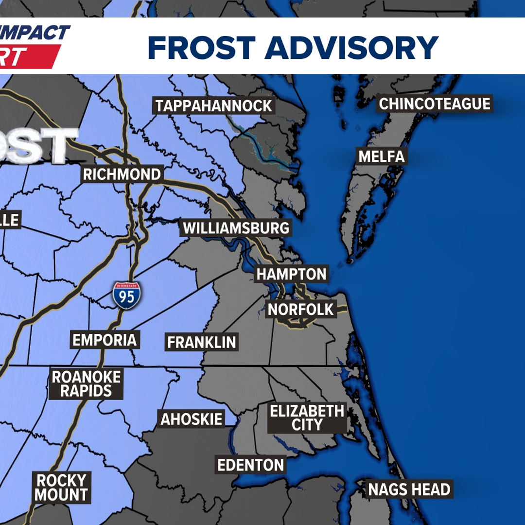 Frost advisory issued for parts of Virginia and North Carolina ...