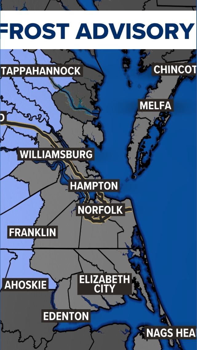 Frost advisory issued for parts of Virginia and North Carolina ...