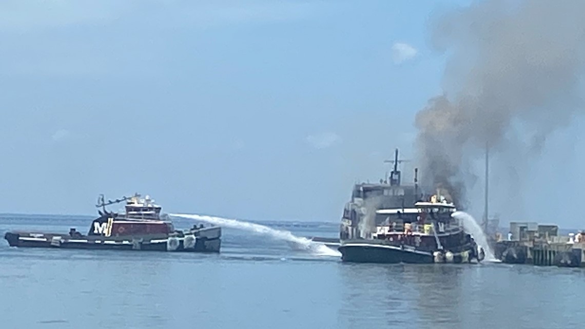 Fire on board the Spirit of Norfolk cruise yacht | 13newsnow.com