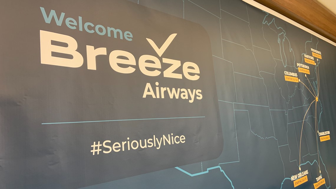 Breeze Airways adds four new low-cost flights out of Norfolk International Airport | 13newsnow.com