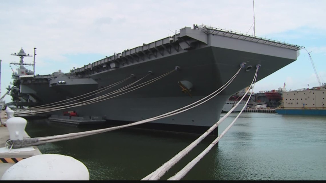 USS Gerald R. Ford accepts first advanced weapons elevator | 13newsnow.com