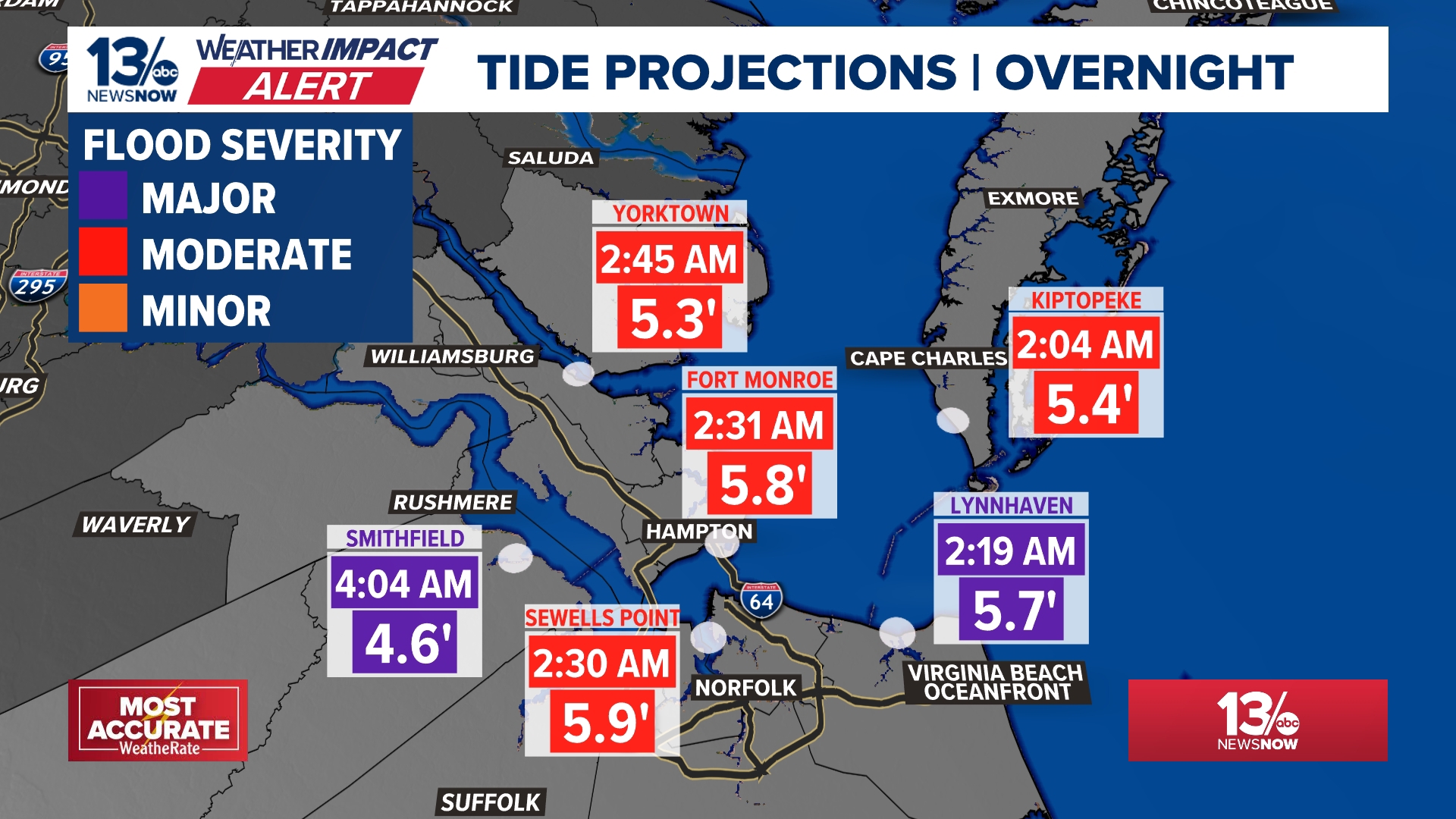 Nor'easter brings rough winds and major tidal flooding to Virginia, NC coast | 13newsnow.com