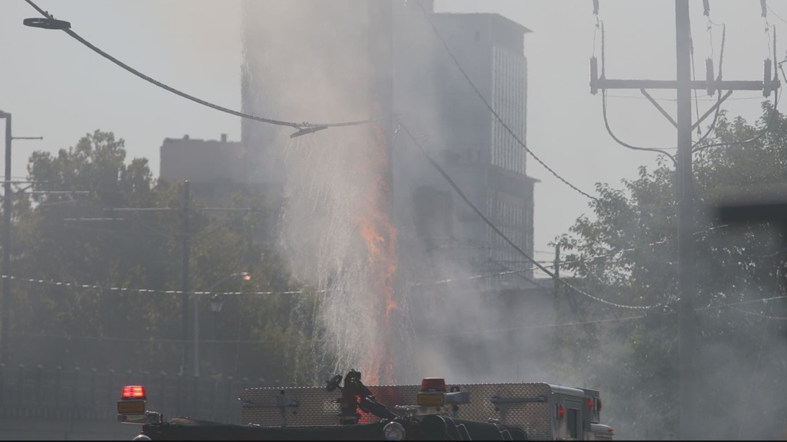 Electrical pole catches fire near PETA headquarters | 13newsnow.com
