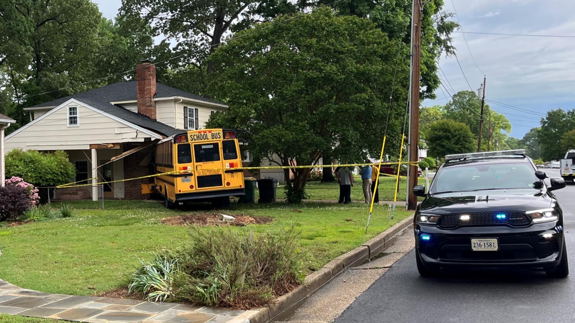 School bus crashes into Virginia home, injures 2 children | 13newsnow.com