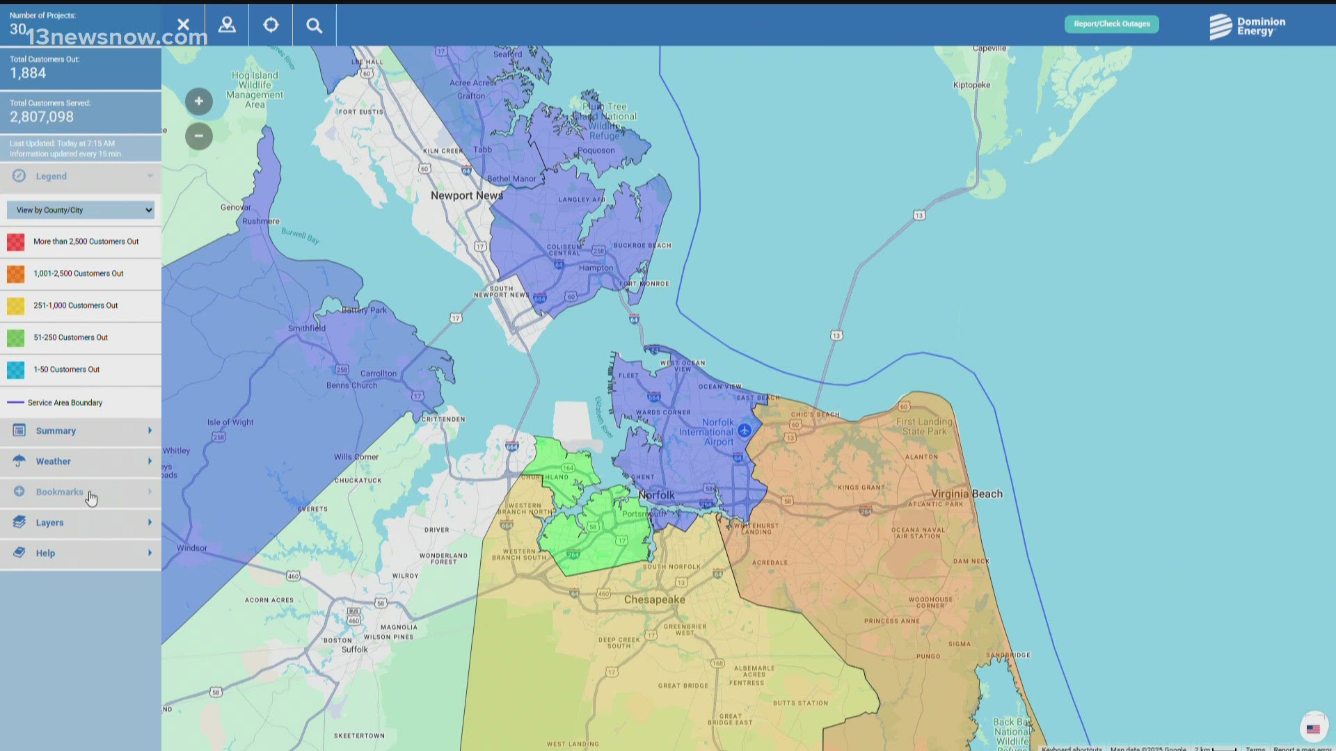 ODU power restored: Norfolk campus back online after Tuesday storm ...