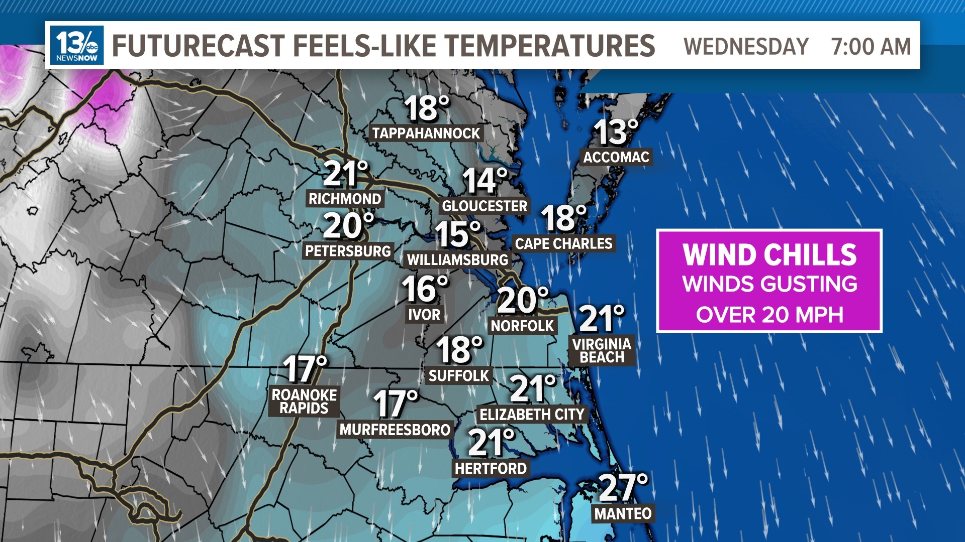 Slight chance of wintry weather in southeast Virginia on Tuesday ...