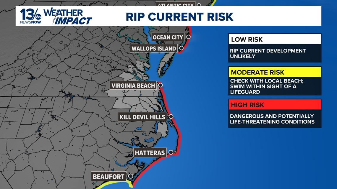 Red flags fly in Virginia Beach; no swimming allowed on Tuesday ...