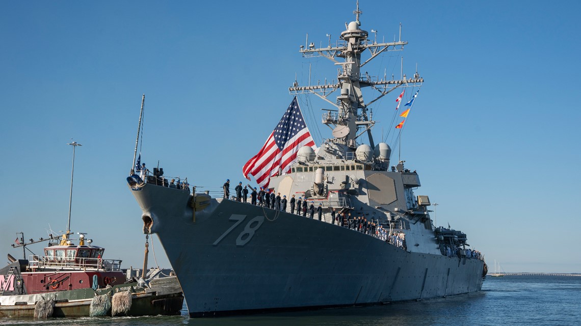 USS Porter returns home to Naval Station Norfolk | 13newsnow.com