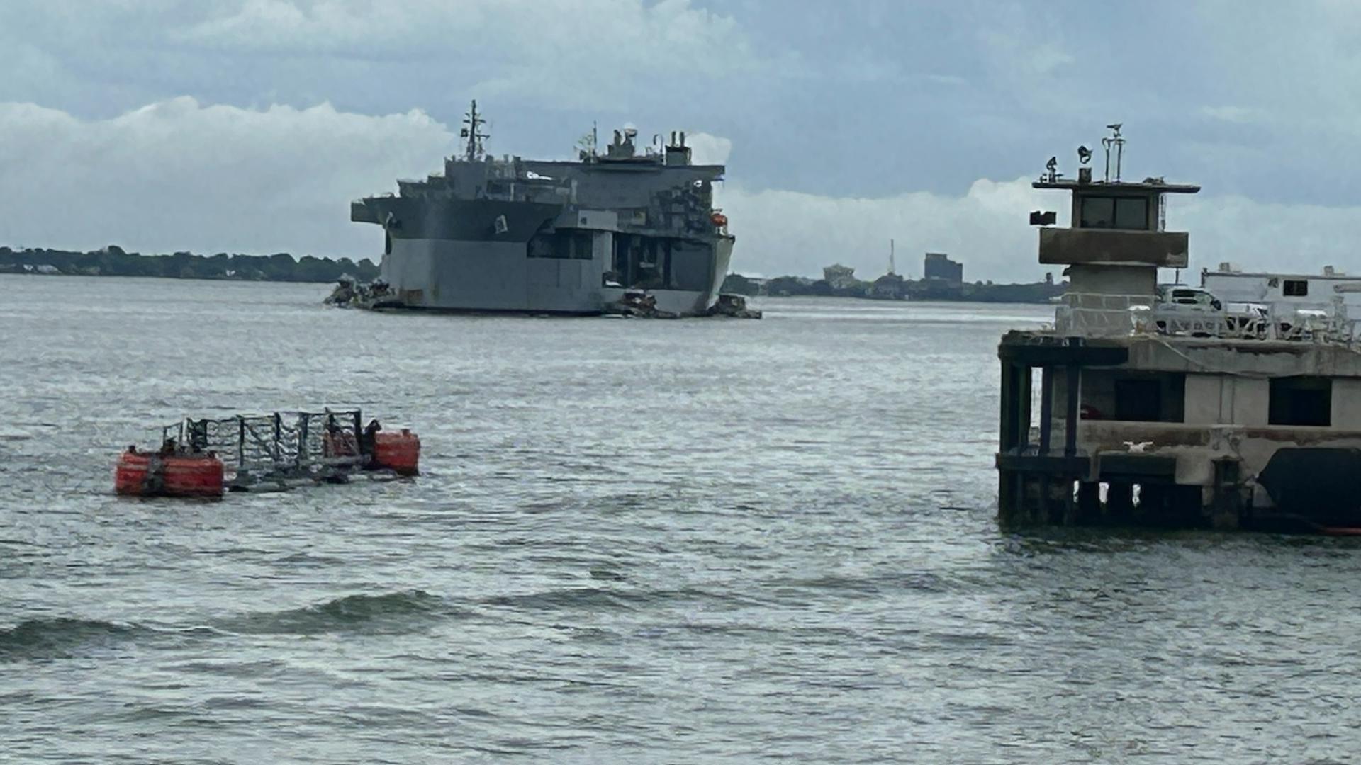 USNS Robert E. Simanek arrives at Naval Station Norfolk | 13newsnow.com