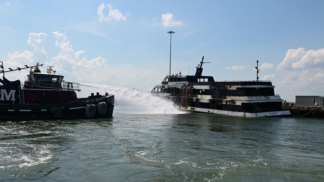 Fire on board the Spirit of Norfolk cruise yacht | 13newsnow.com