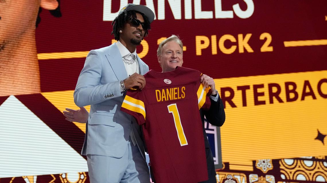 Commanders select Heisman Trophy-winning LSU QB Jayden Daniels with the ...