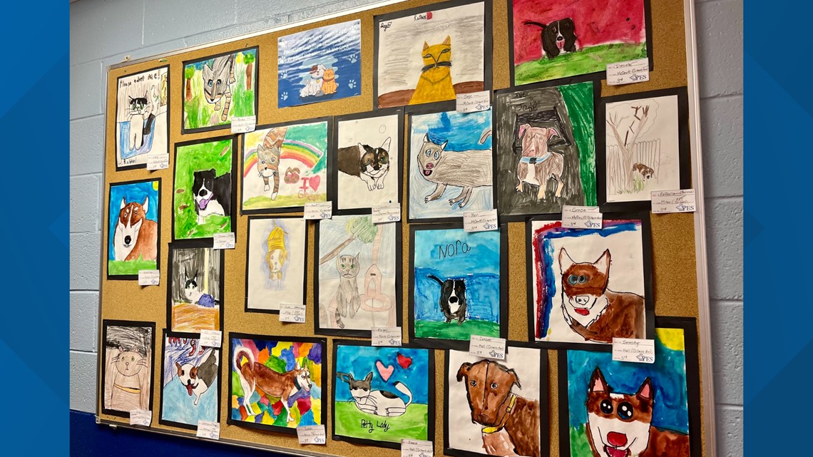 Peninsula SPCA hosts third graders to play with animals | 13newsnow.com