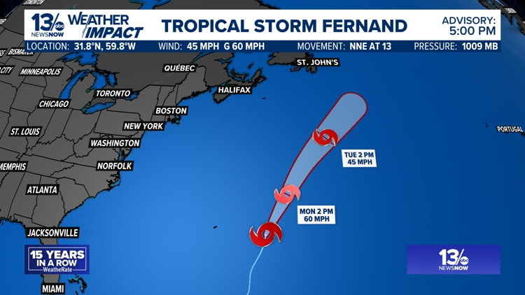 Hurricane Tracker: Tropical Storm Fernand tracks, forecast and updates ...