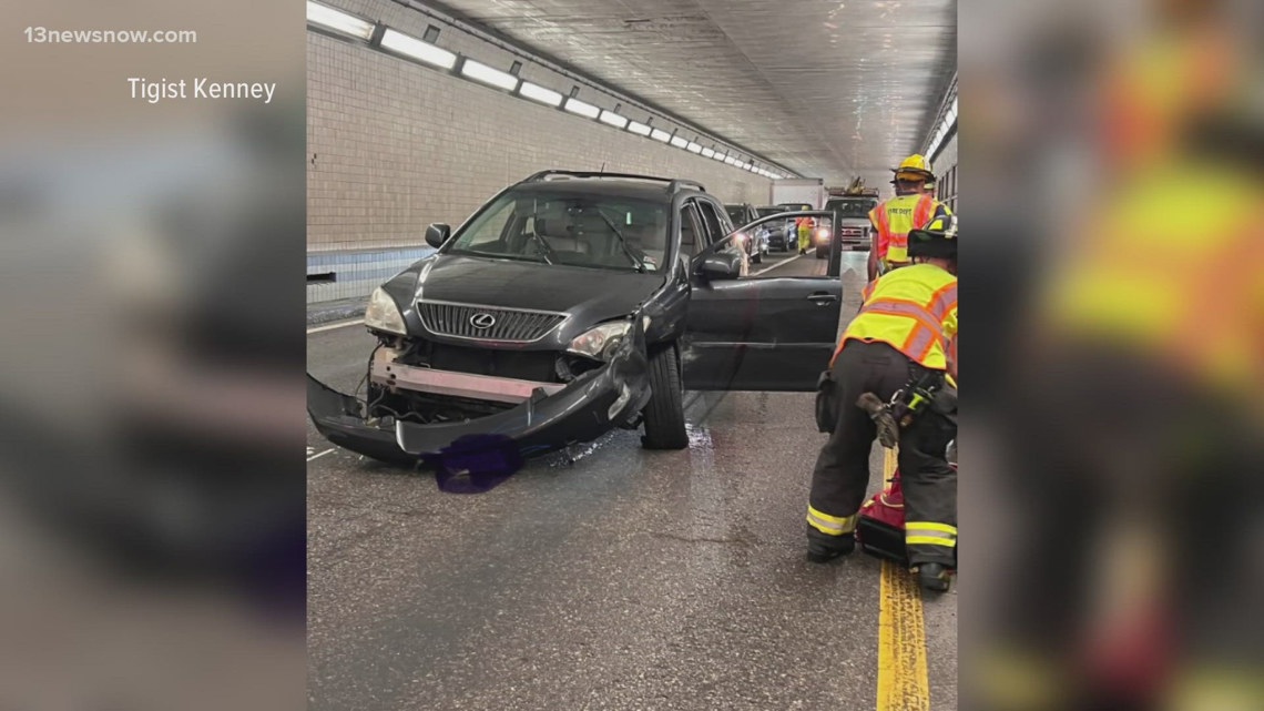 Inside HRBT, Good Samaritans help driver injured in serious crash | 13newsnow.com