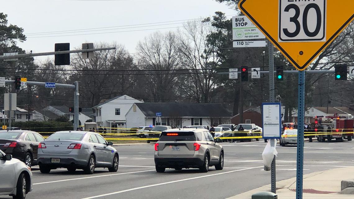 Photos: Hampton police investigate shooting of officer on Todds Lane ...