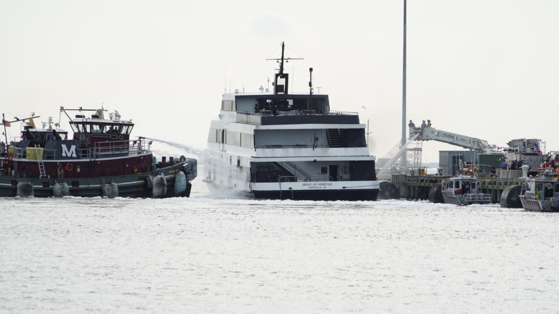 Fire on board the Spirit of Norfolk cruise yacht | 13newsnow.com