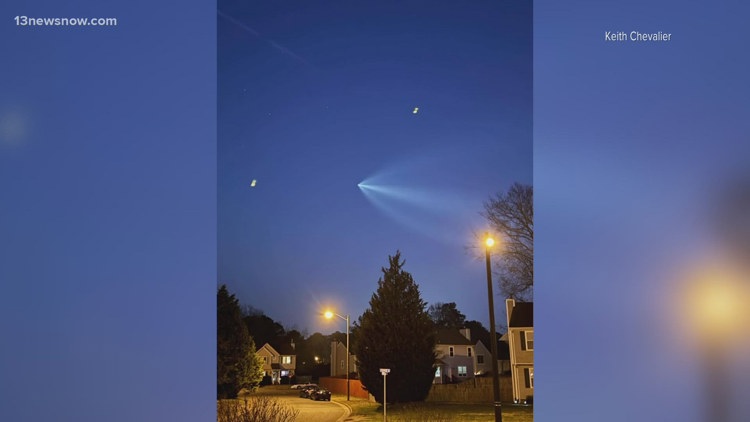 SpaceX rocket visible in Virginia Beach, Chesapeake | 13newsnow.com