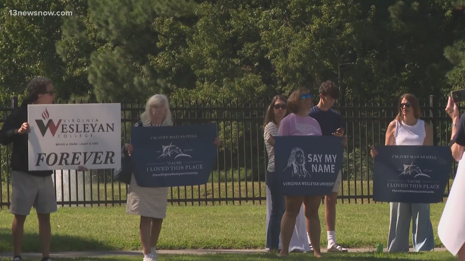 Virginia Wesleyan University alumni protest name change at off-campus ...