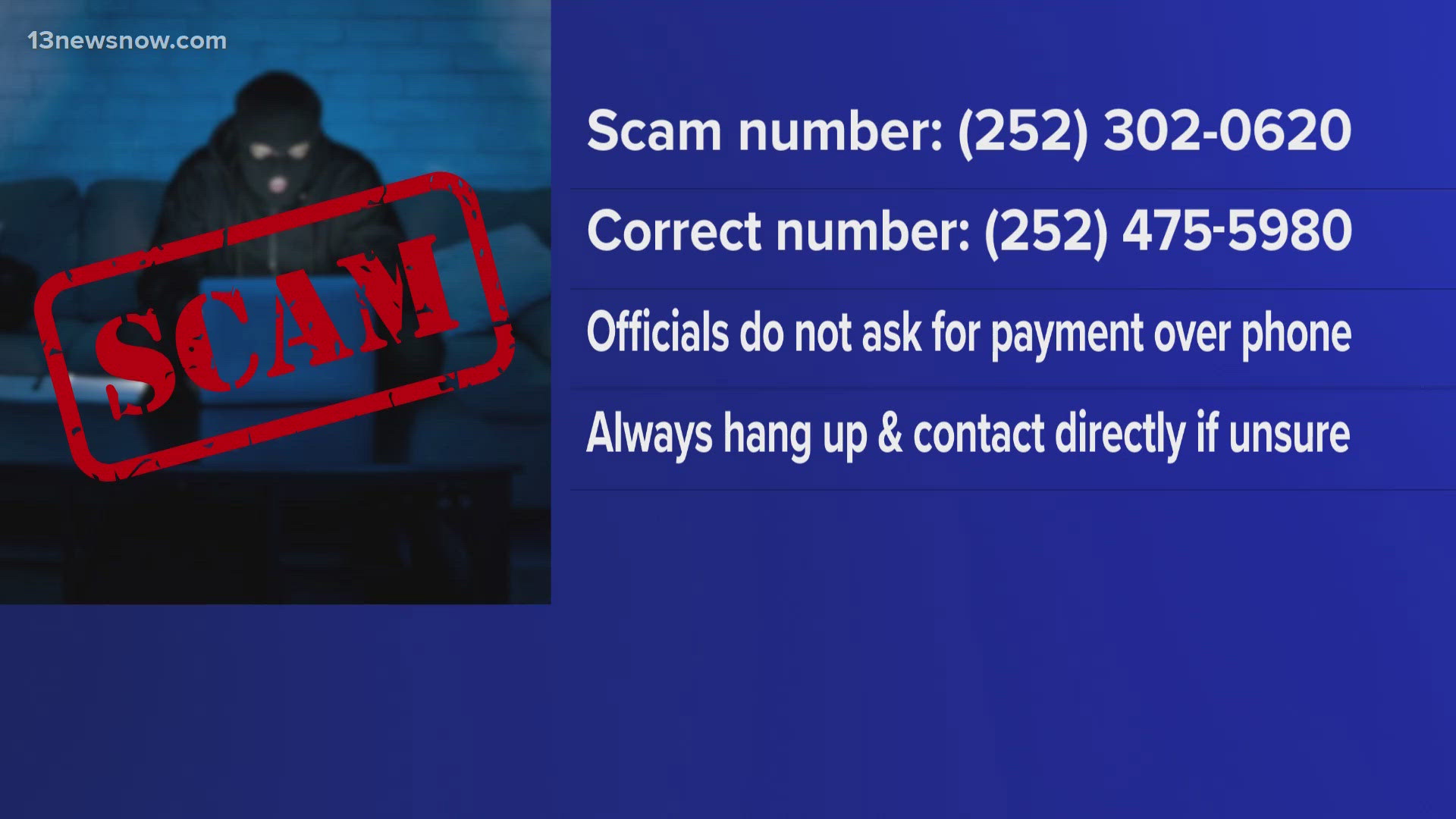 Dare County warns about scammers using deputies' names | 13newsnow.com
