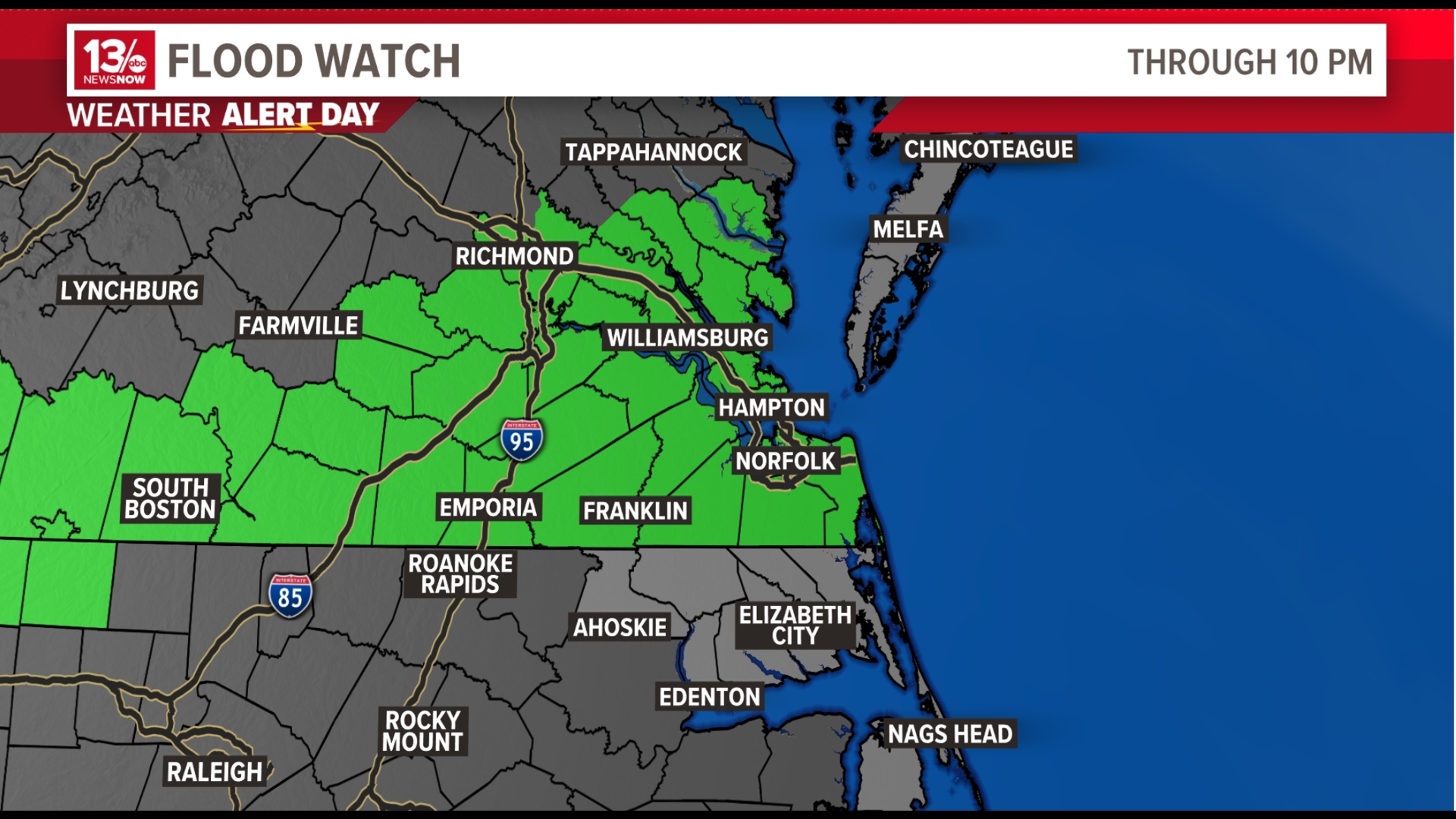 Flood watch issued Saturday for Coastal Virginia | 13newsnow.com