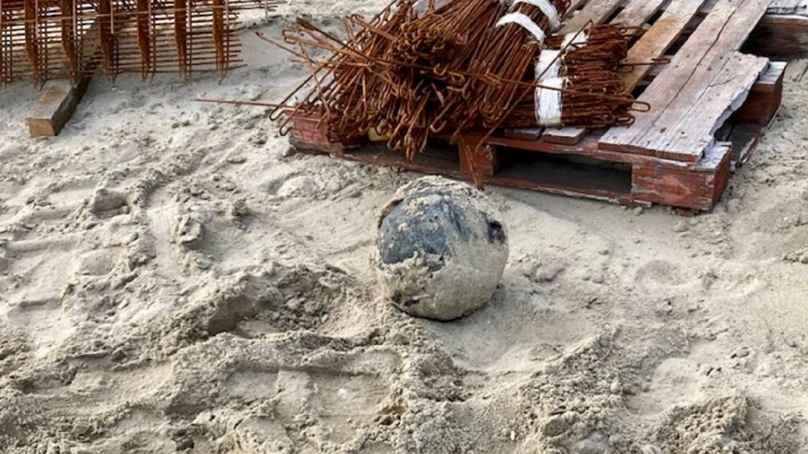 'Surprise' cannonball found at Norfolk beach, police say | 13newsnow.com