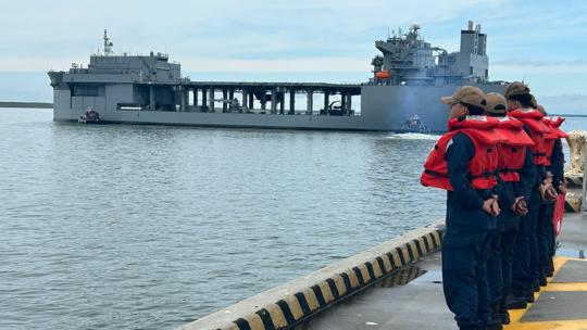 USNS Robert E. Simanek arrives at Naval Station Norfolk | 13newsnow.com