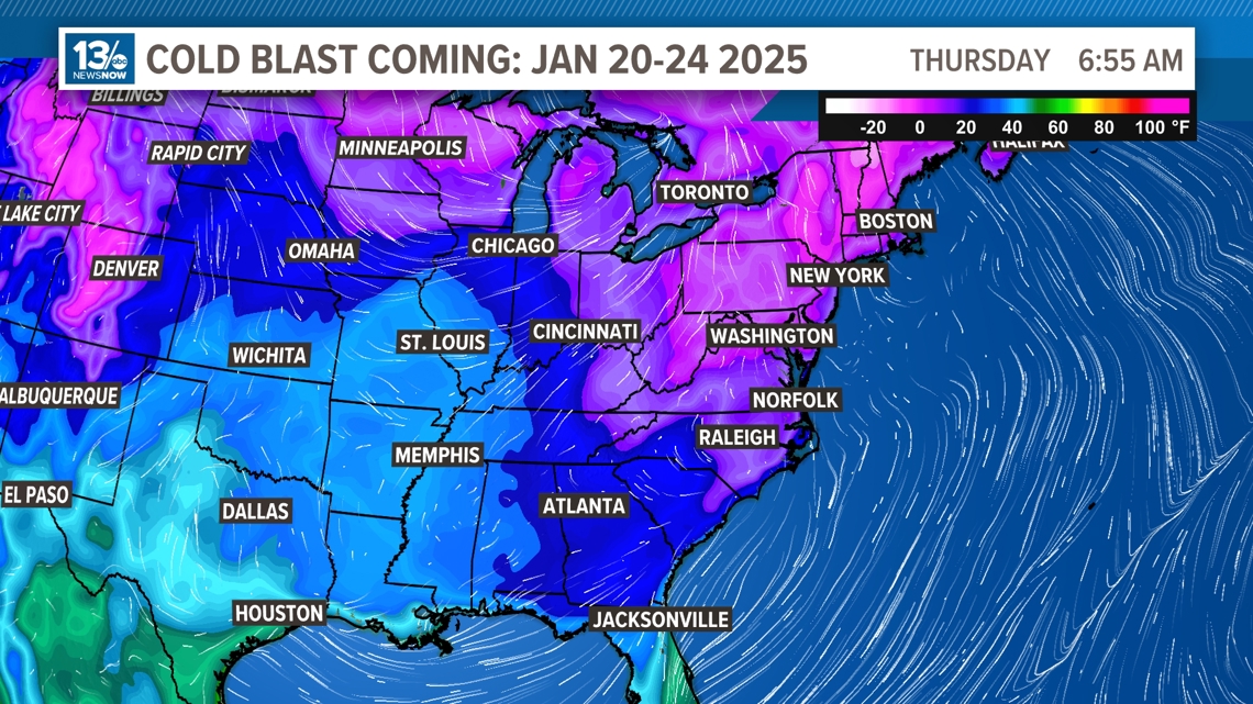 Polar vortex bringing arctic blast, bitterly cold temps to Mid-Atlantic ...