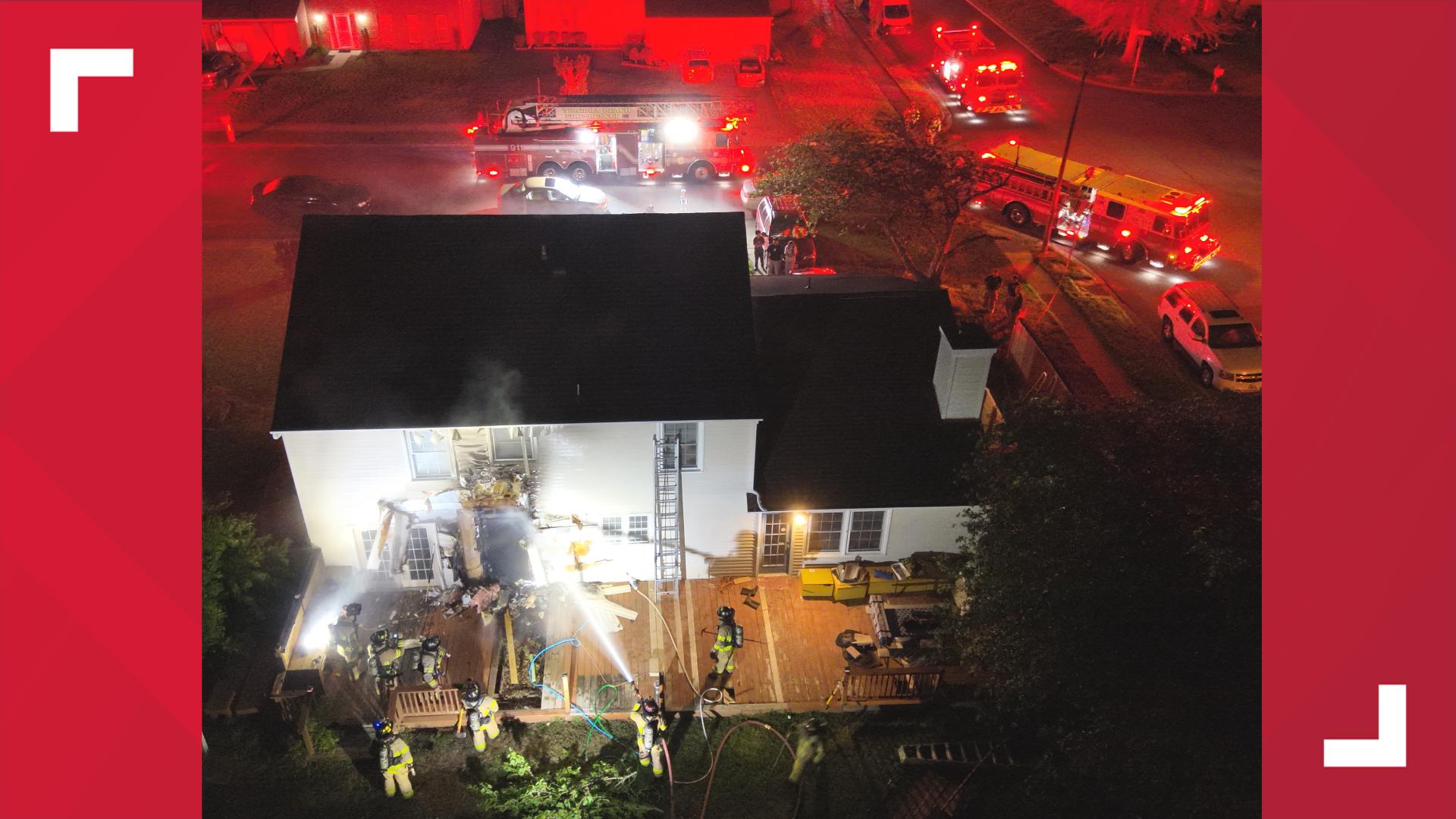 Virginia Beach fire crews respond to house fire on Ridgeview Road ...