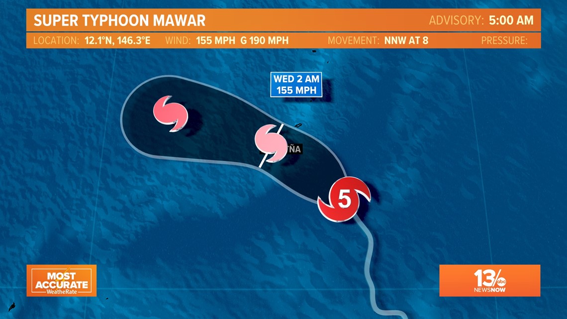 Guam to take hit from Super Typhoon Mawar, expected to bring ...