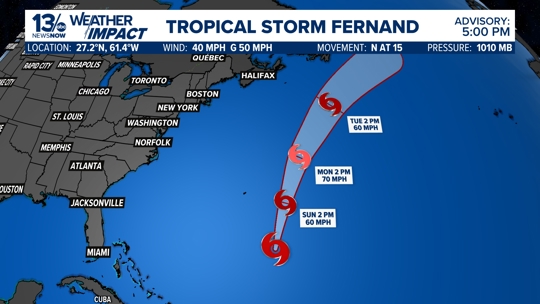 Hurricane Tracker: Tropical Storm Fernand tracks, forecast and updates ...