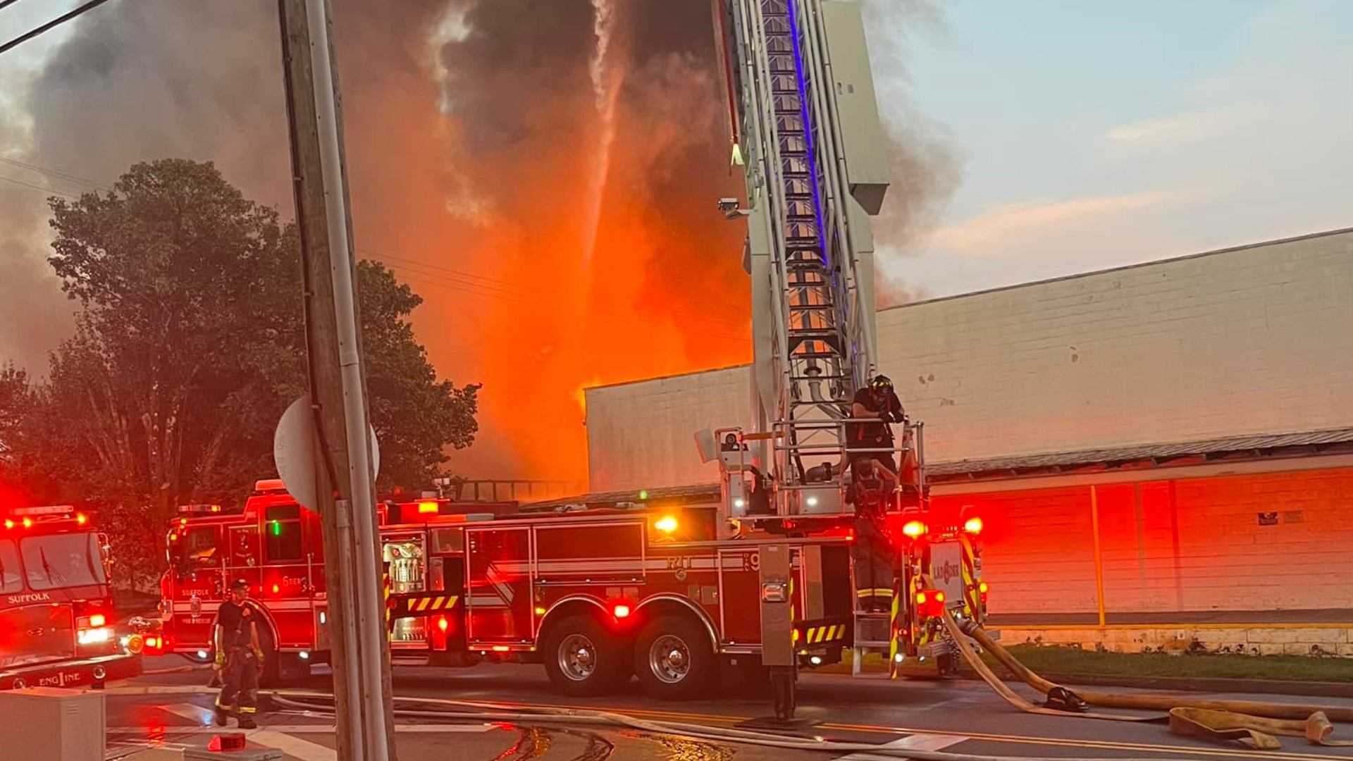No one hurt in fire at Suffolk peanut factory | 13newsnow.com