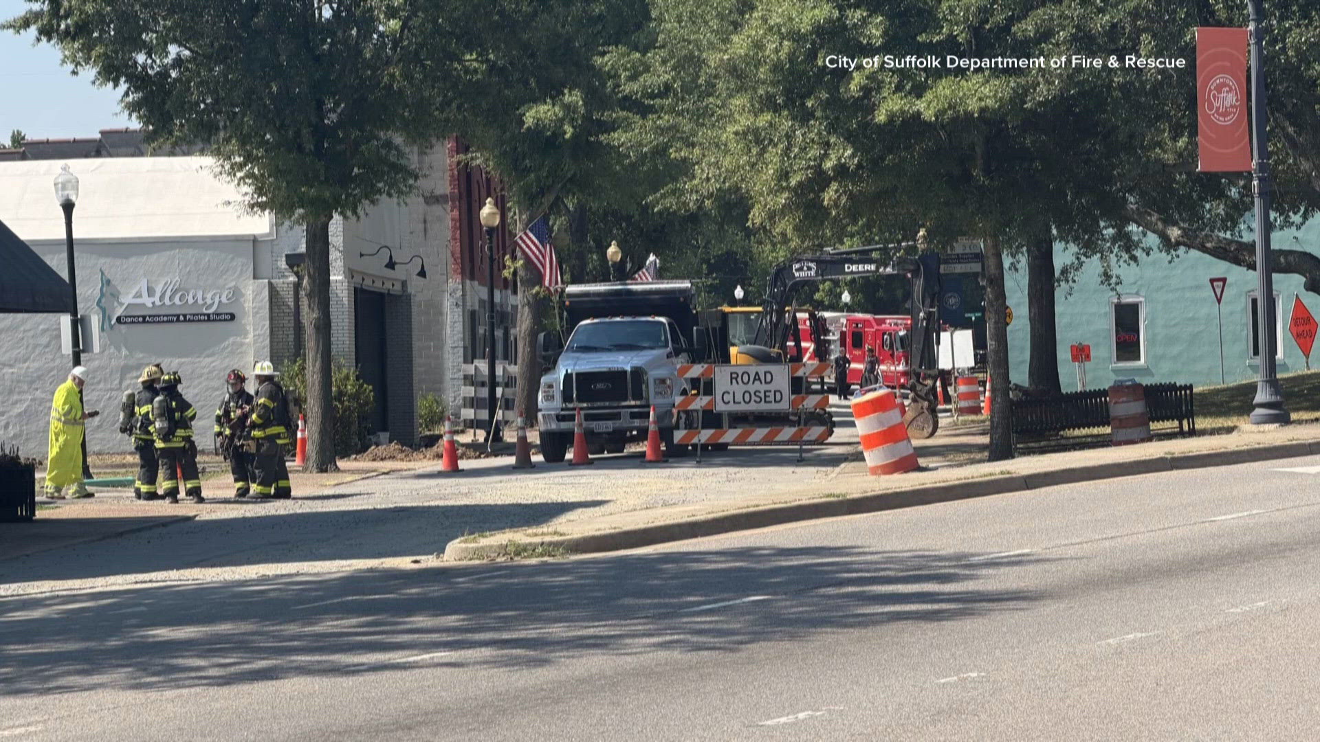 Gas leak closes part of downtown Suffolk after construction crew ...