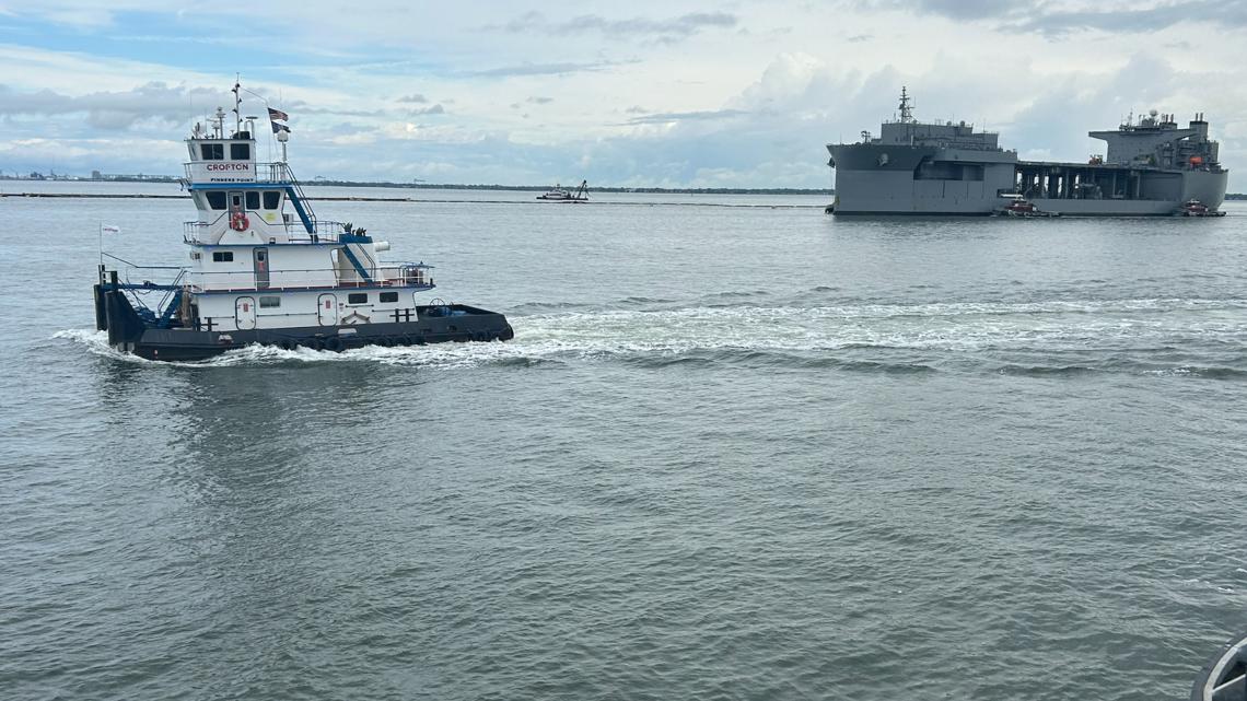 USNS Robert E. Simanek arrives at Naval Station Norfolk | 13newsnow.com