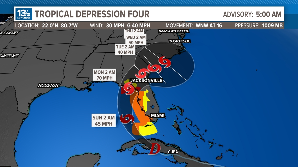 Debby Update: Tropical storm expected, Hurricane Watch in Florida ...