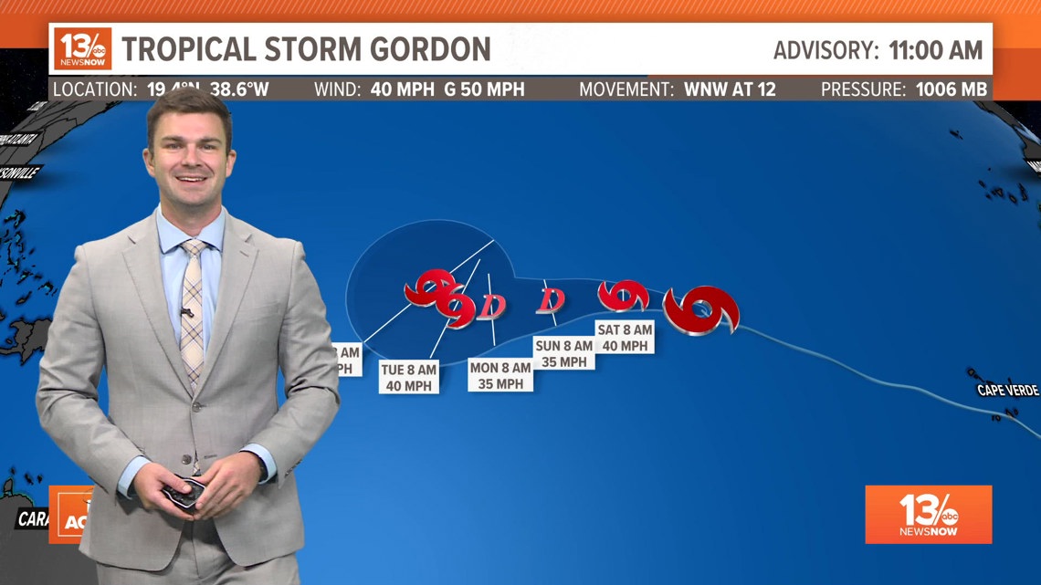 Tropical Storm Gordon forms in the eastern Atlantic | 13newsnow.com
