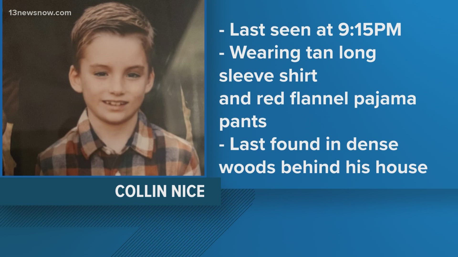 Police request assistance to find missing 9-year-old Virginia Beach boy ...