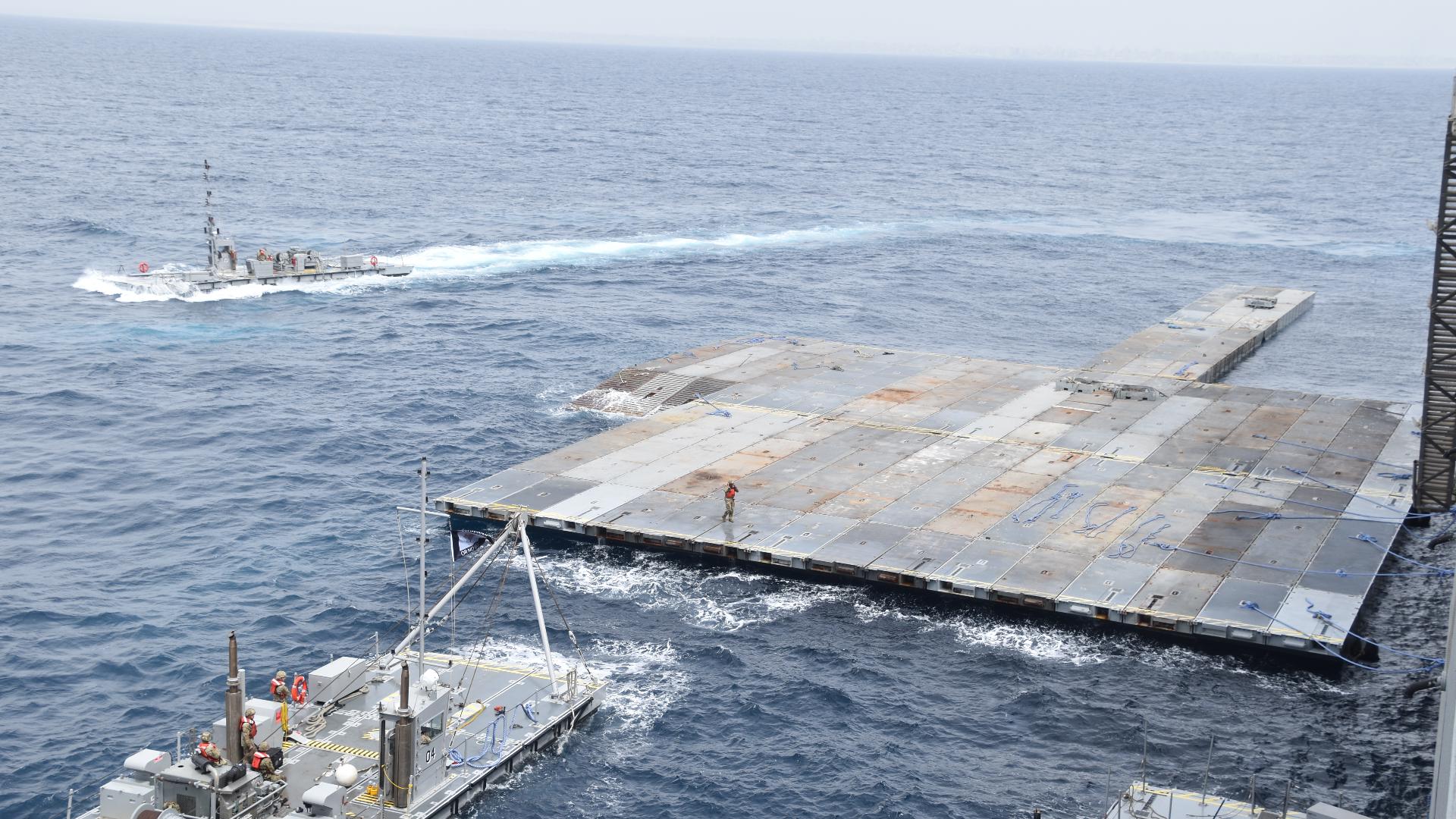 Military finishes building temporary pier off Gaza to bring aid ...
