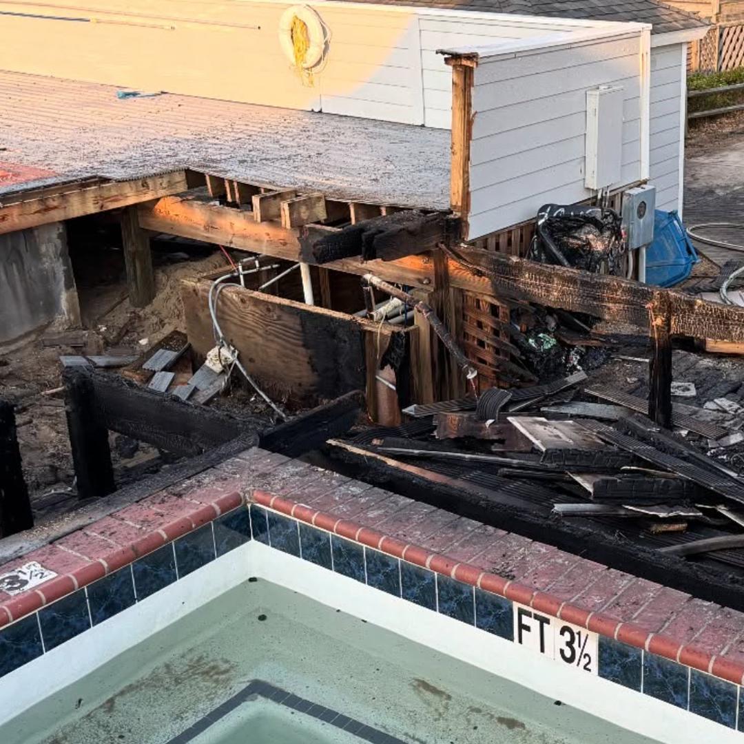 Outer Banks Fire Departments contains pool house blaze | 13newsnow.com