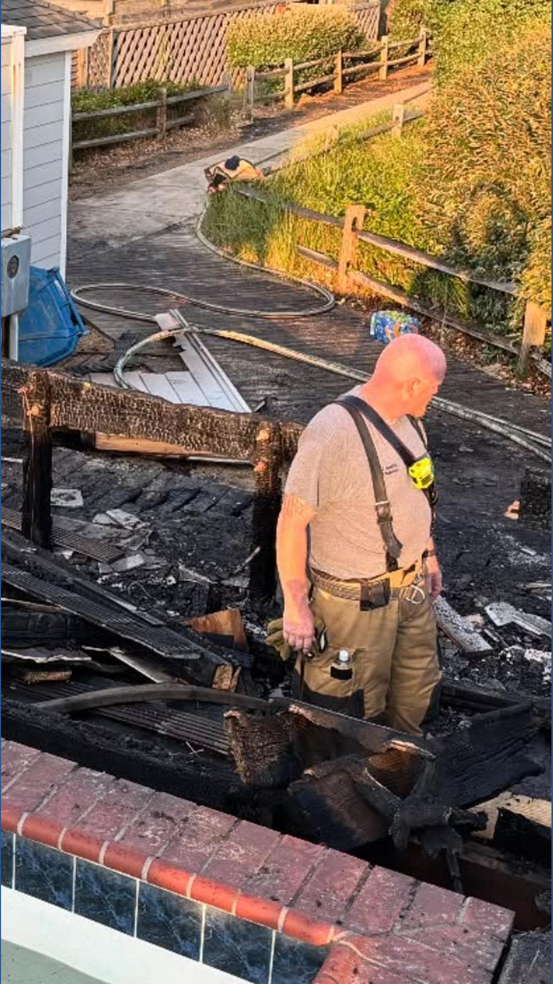 Outer Banks Fire Departments contains pool house blaze | 13newsnow.com