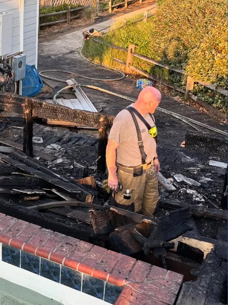 Outer Banks Fire Departments contains pool house blaze | 13newsnow.com