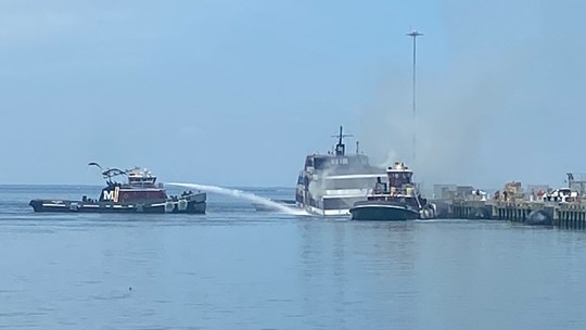 Fire on board the Spirit of Norfolk cruise yacht | 13newsnow.com