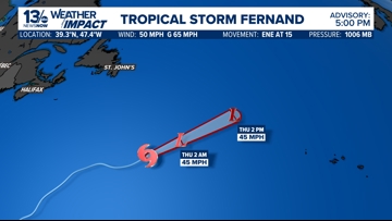 Hurricane Tracker: Tropical Storm Fernand tracks, forecast and updates ...
