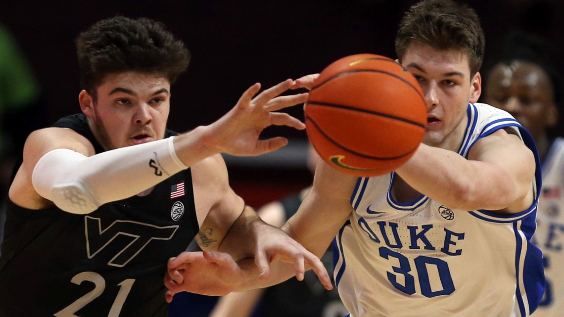 Virginia Tech beats Duke 78-75, snaps 7-game slide | 13newsnow.com