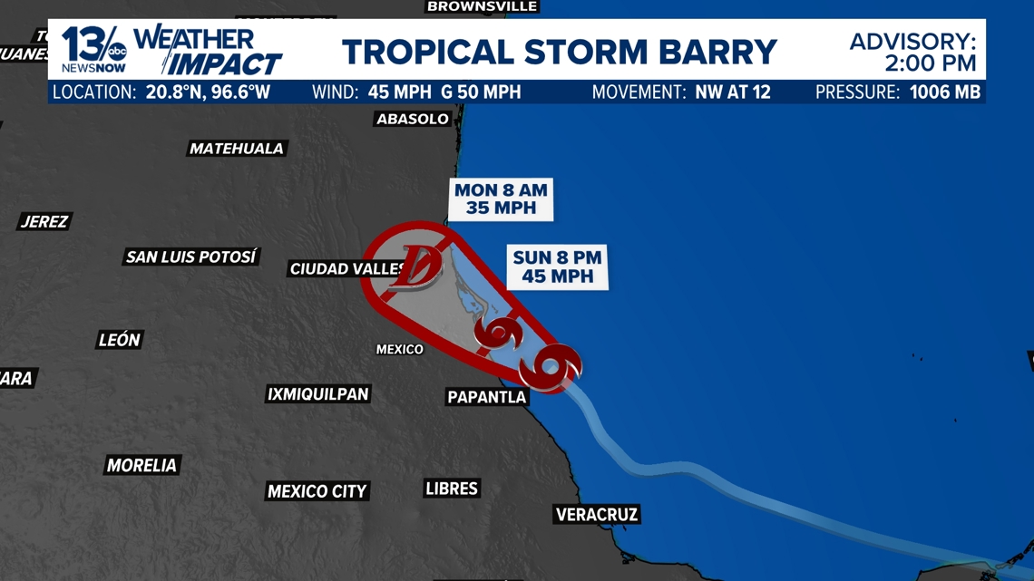Tropical Storm Barry forms near Mexico | 13newsnow.com