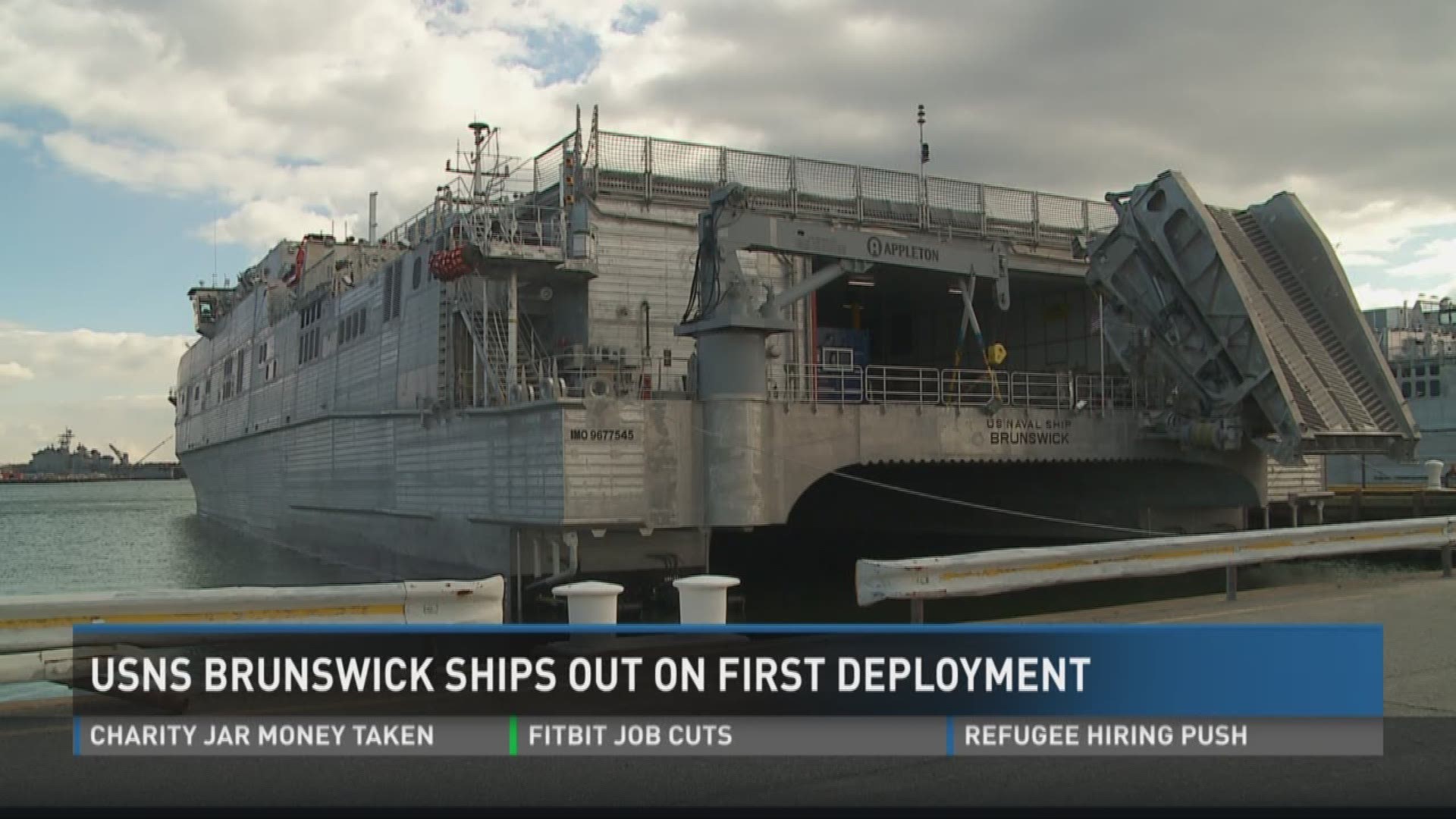 USNS Brunswick departs on maiden deployment | 13newsnow.com