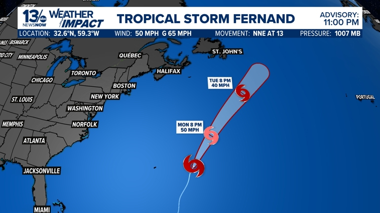 Hurricane Tracker: Tropical Storm Fernand tracks, forecast and updates ...