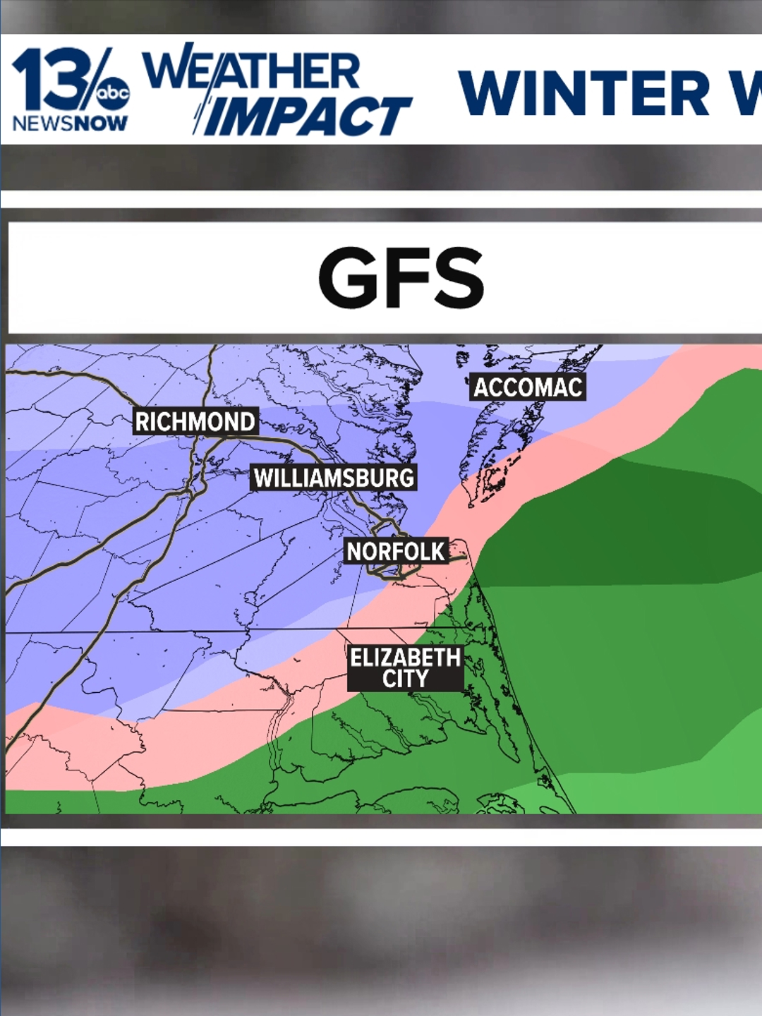 Wintry weather risk grows for inland Virginia on Friday; rain more ...