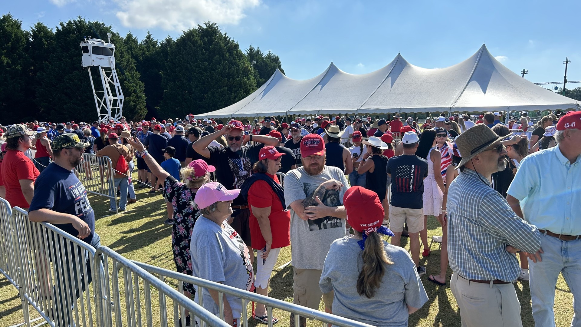 Former President Donald Trump campaigns in Chesapeake, Virginia ...