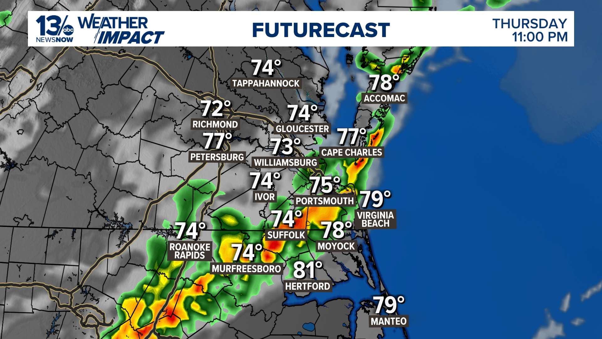 Severe thunderstorm watch issued for Hampton Roads, Coastal Virginia ...